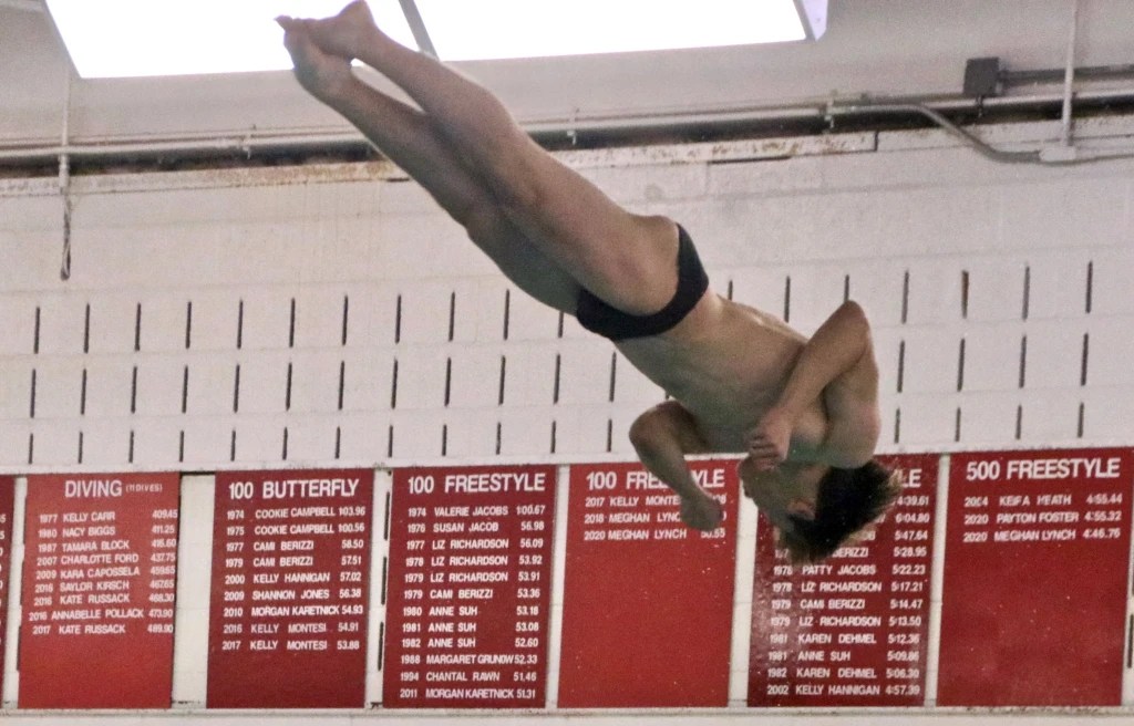 Greenwich High junior Whitaker Grover wins Class LL diving championship ...