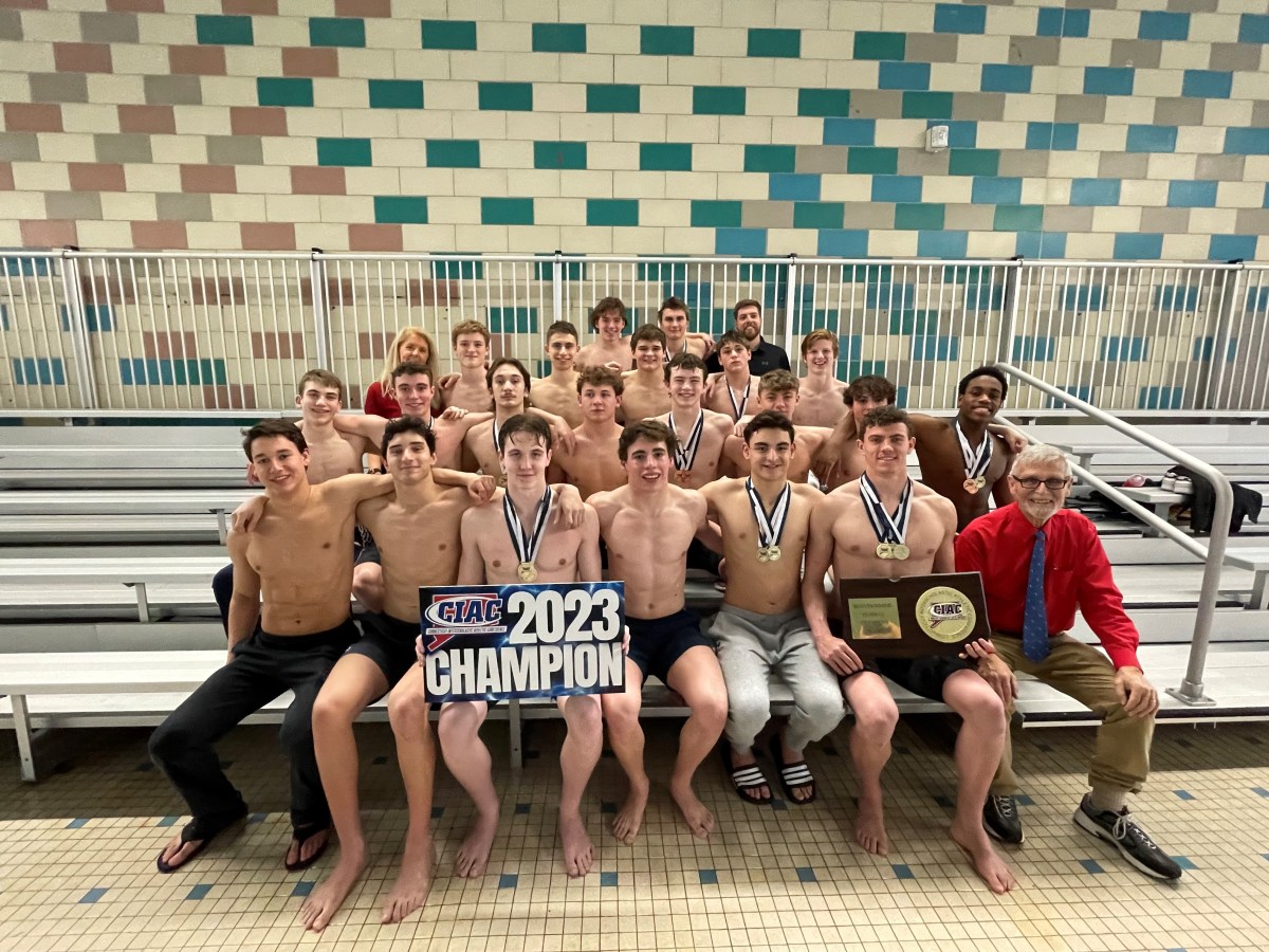 Greenwich boys swimming team claims its ninth straight CIAC Class LL ...