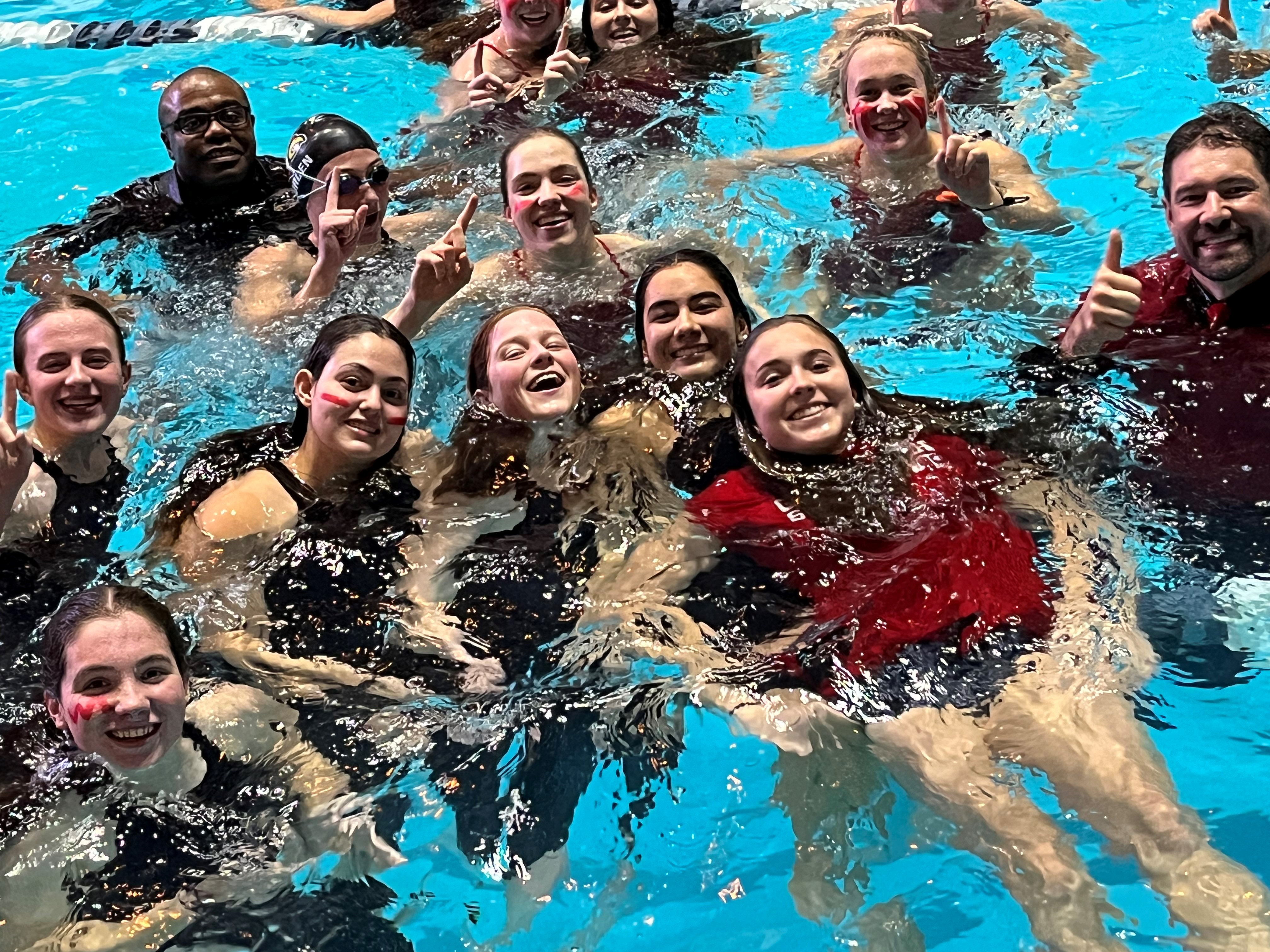Greenwich High girls swimming team shows its depth in capturing another ...