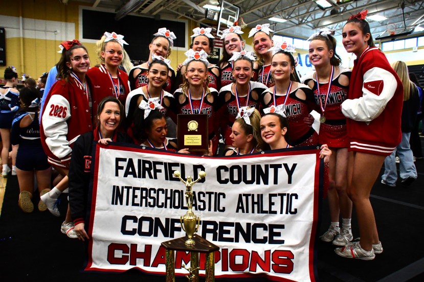 Greenwich High School varsity cheerleading team captures FCIAC title ...