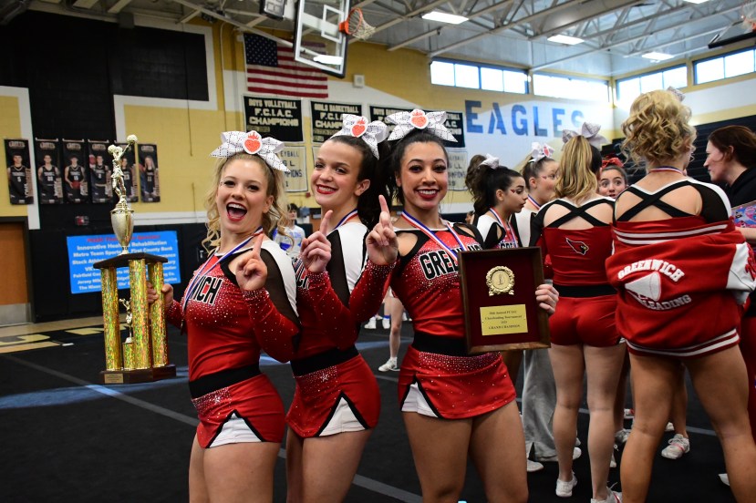 Greenwich High School varsity cheerleading team captures FCIAC title ...