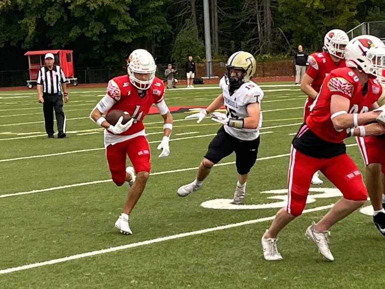 Cardinals football team celebrates Homecoming by toppling Trumbull ...